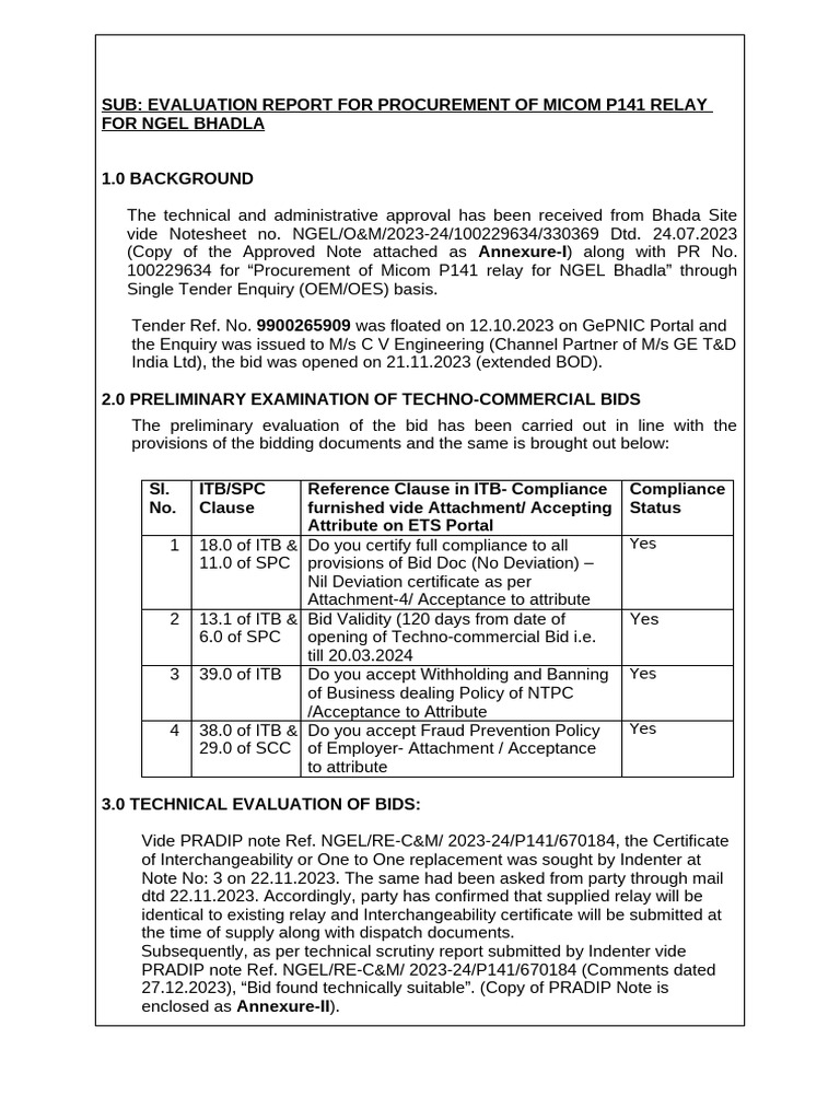 Draft Negotiation Committee_Approval Note | PDF