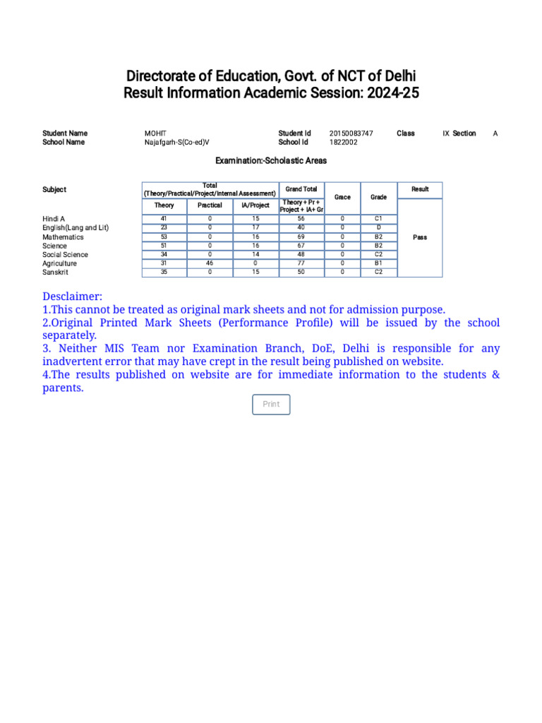 Edustud - Nic.in Result FrmPubliclevelResult 23 24.aspx | PDF
