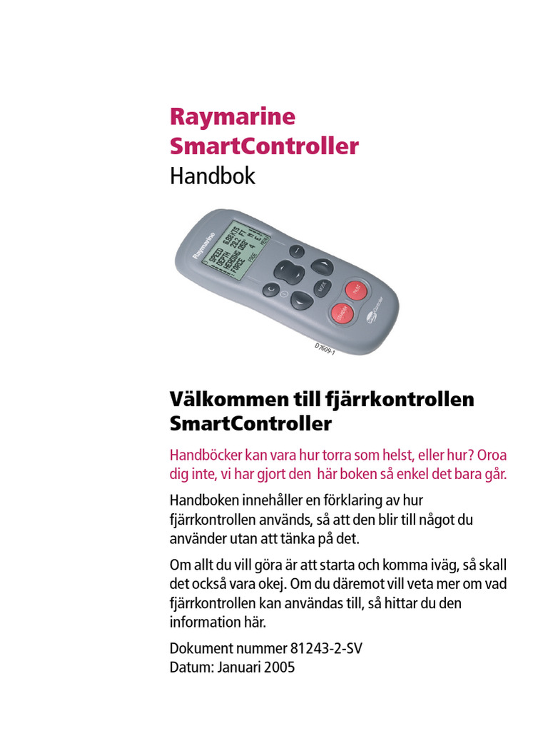 Smartcontroller Handbok 81243 2 SV 11A9M | PDF