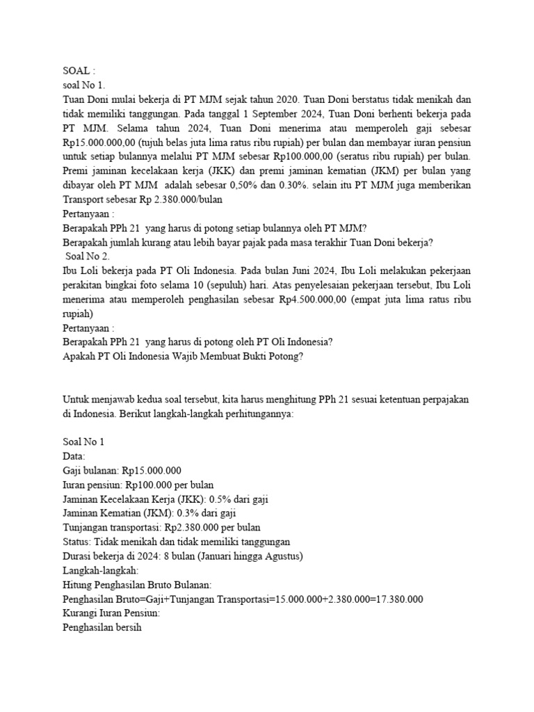 Soal Tuan Doni | PDF