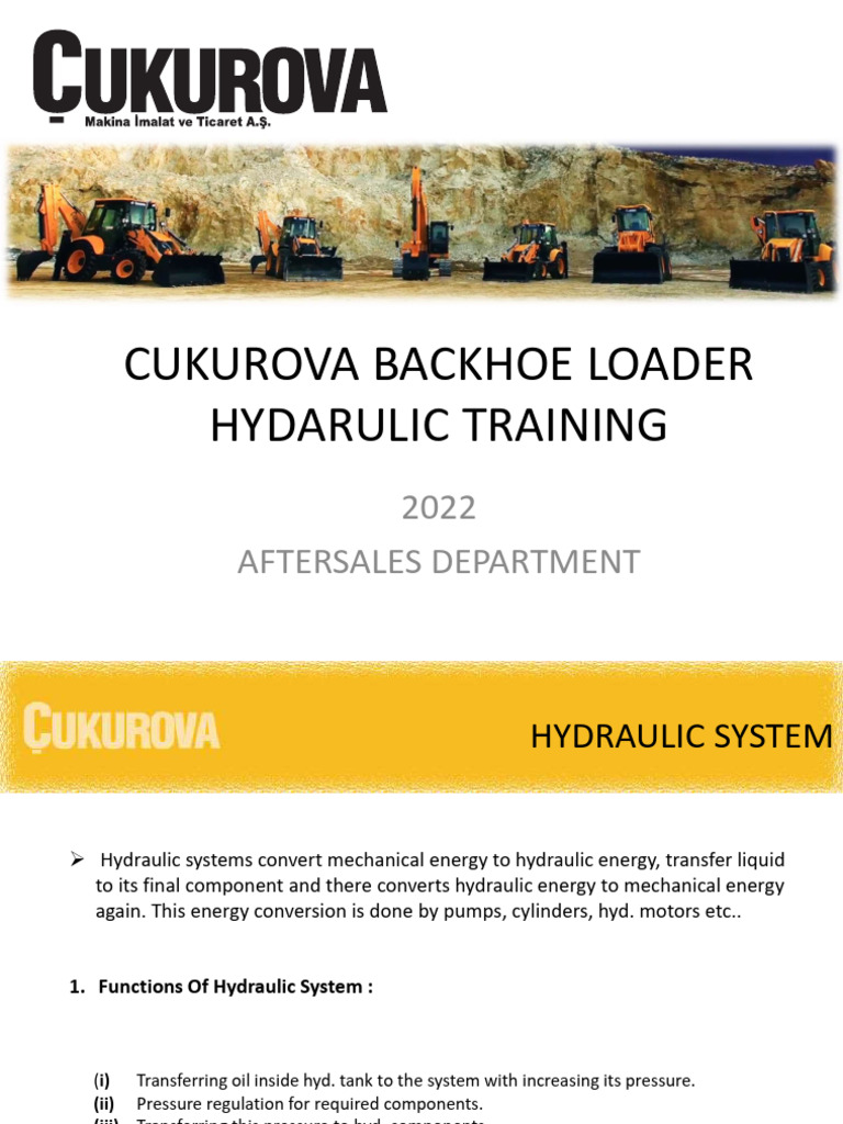 Hydraulic Training Cukurova 2022 | PDF | Loader (Equipment ...