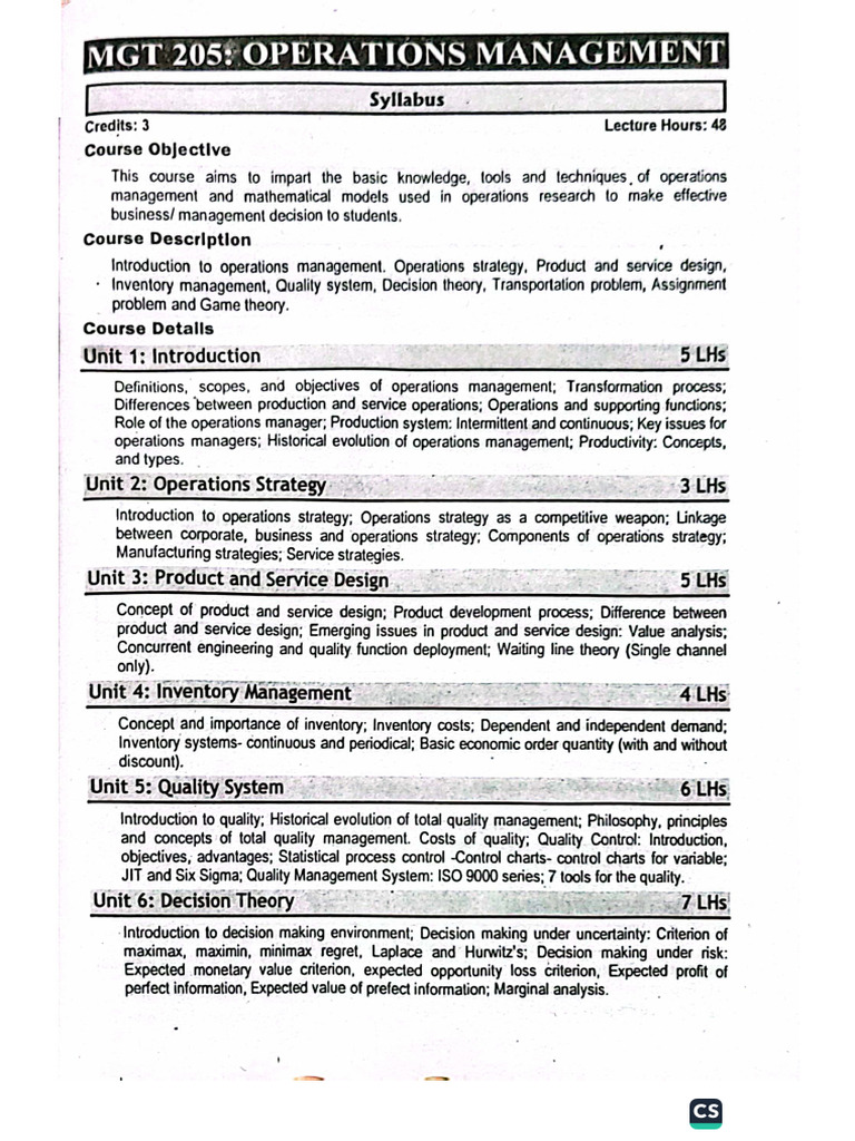 Operational Management.. | PDF