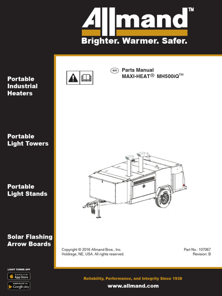 Maxi-Heat MH500iQ Parts Manual | PDF | Trailer (Vehicle) | Axle