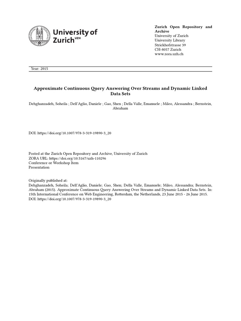 Approximate Continuous Query | PDF | Data Management | Computing