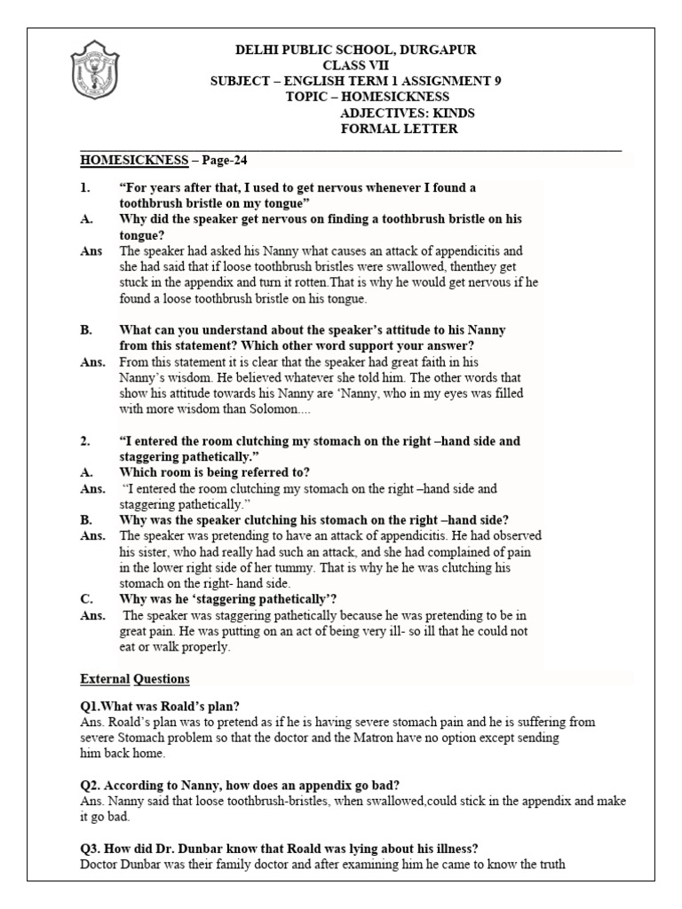 Class 7 Assignment 9 2022-23 | PDF