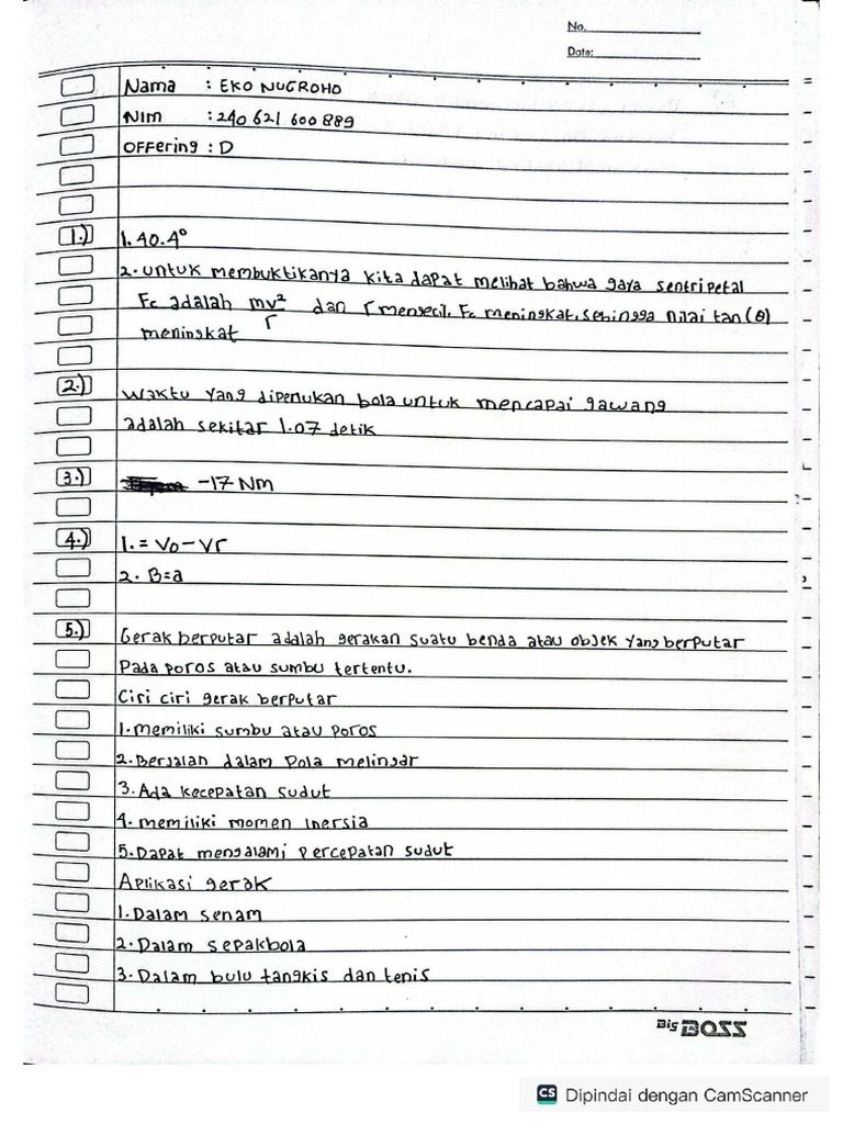 Uts Biomekanika Eko Nugroho | PDF