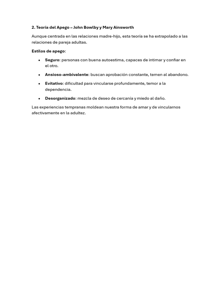 Teoría Del Apego - John Bowlby y Mary Ainsworth | PDF