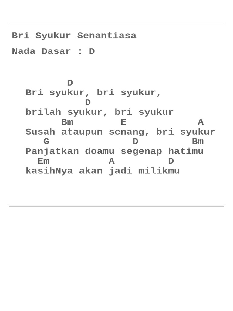 Bri Syukur | PDF