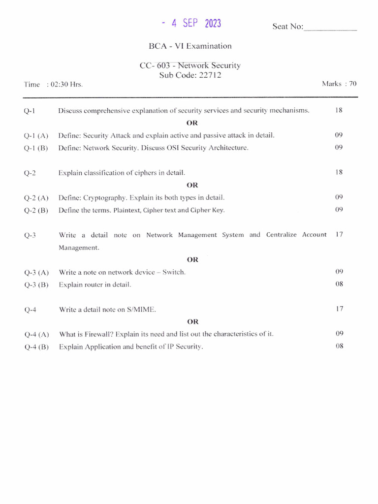 Bca Sem6 21697 Aug-2023 Network Security New | PDF