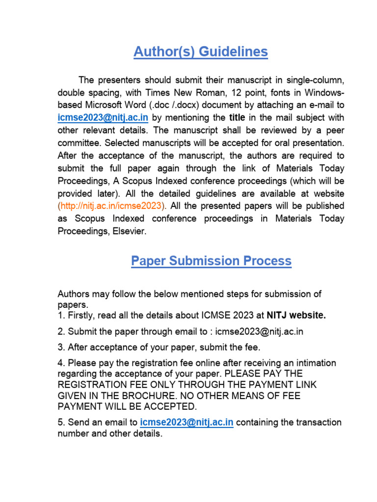Author Guidelines 090323 | PDF