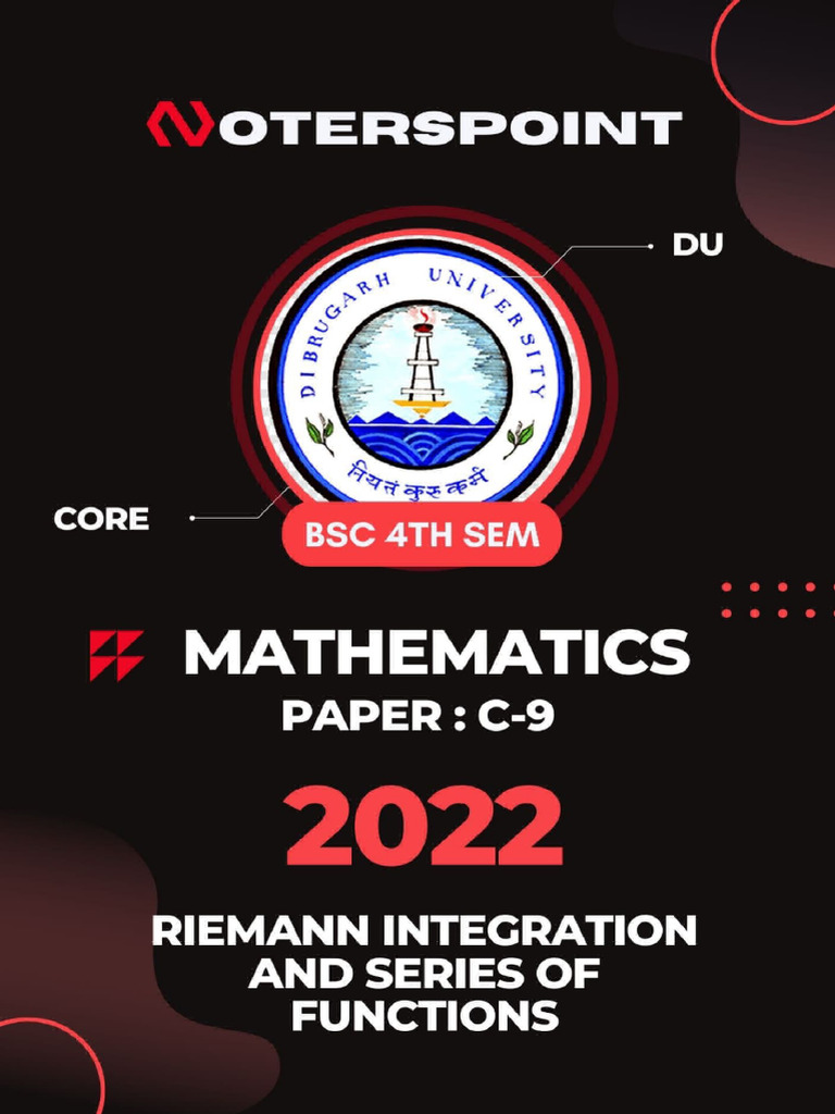 2022 4S MTHS C9 - Noterspoint | PDF | Limit (Mathematics) | Analysis