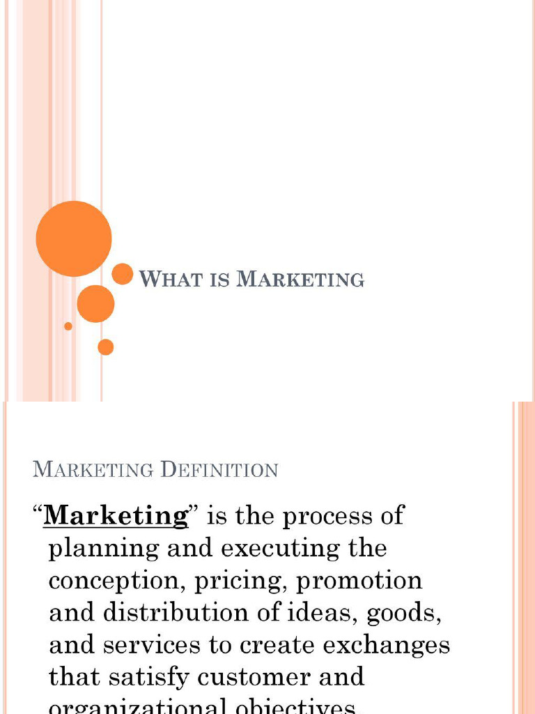 Lesson 1 What Is Marketing | PDF
