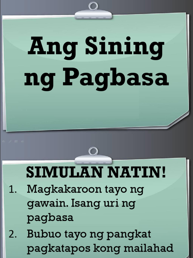 Panimula Sa Pagbasa | PDF