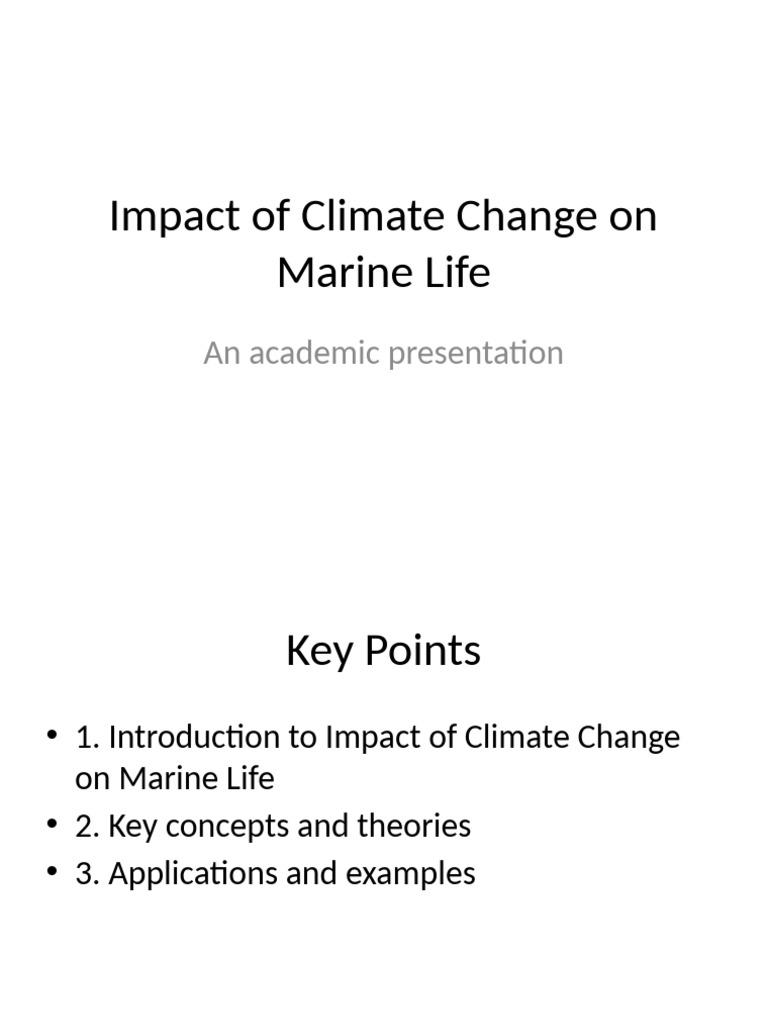Climate Change Effects on Marine Life | PDF