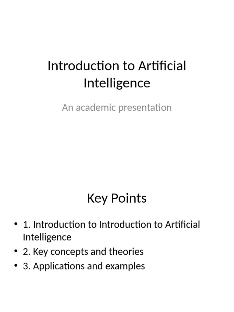 Introduction To Artificial Intelligence | PDF