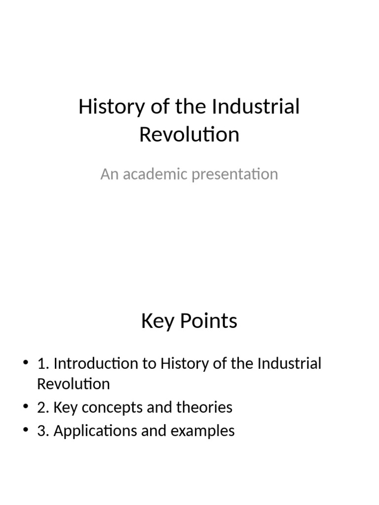 History of The Industrial Revolution | PDF