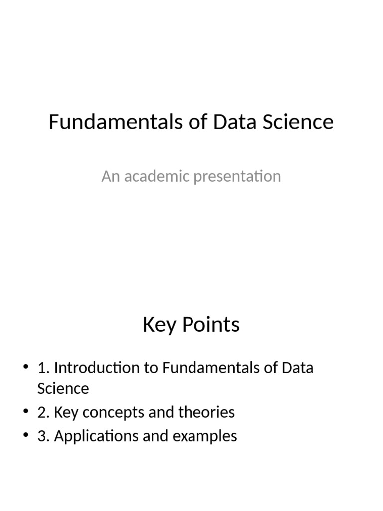 Fundamentals of Data Science | PDF