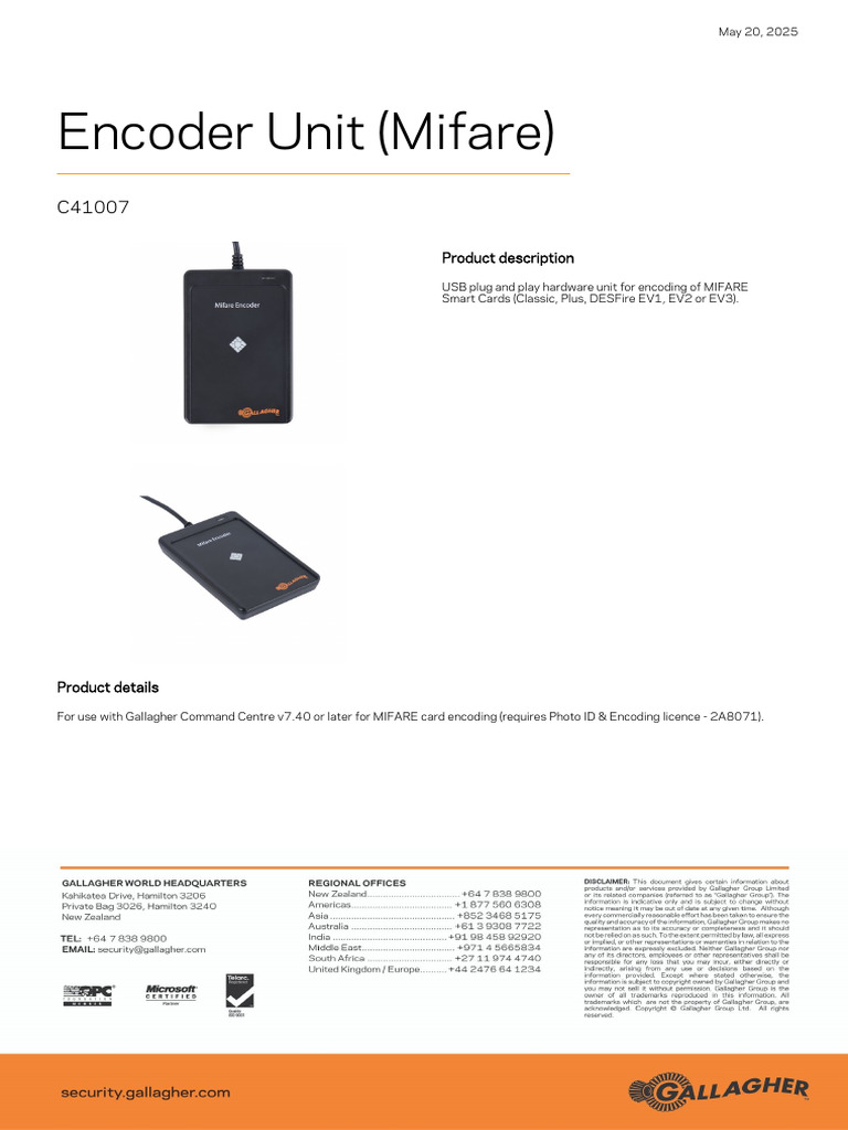 F. Encoder - C41007 TDS | PDF