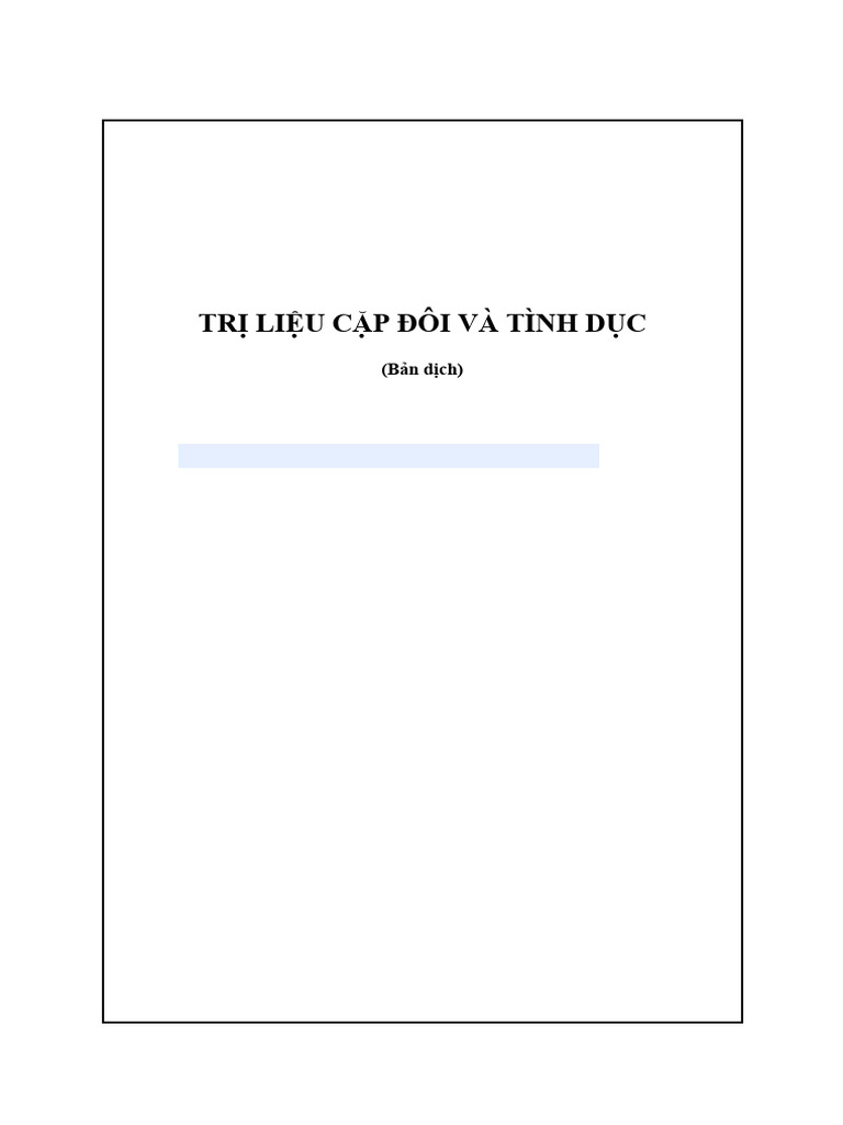 Z Tri Lieu Cap Doi Va Tinh Duc | PDF