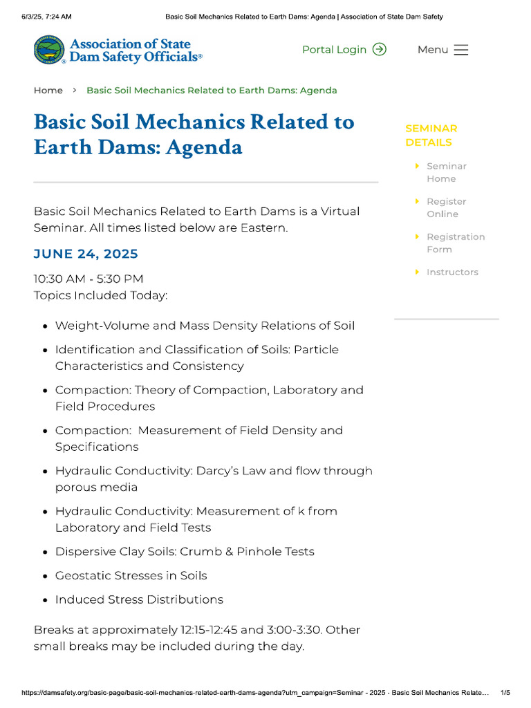 Basic Soil Mechanics Related To Earth Dams | PDF