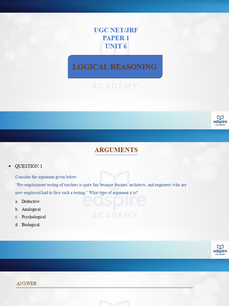 Logical Reasoning Part 2 | PDF | Argument | Deductive Reasoning