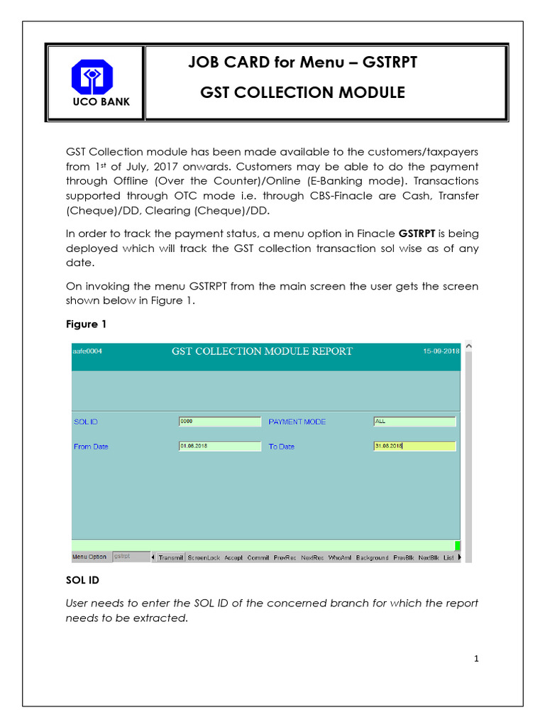 GSTRPT Jobcard | PDF