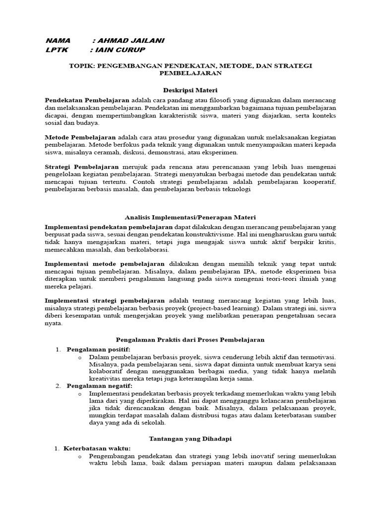 Refleksi Modul PPP | PDF