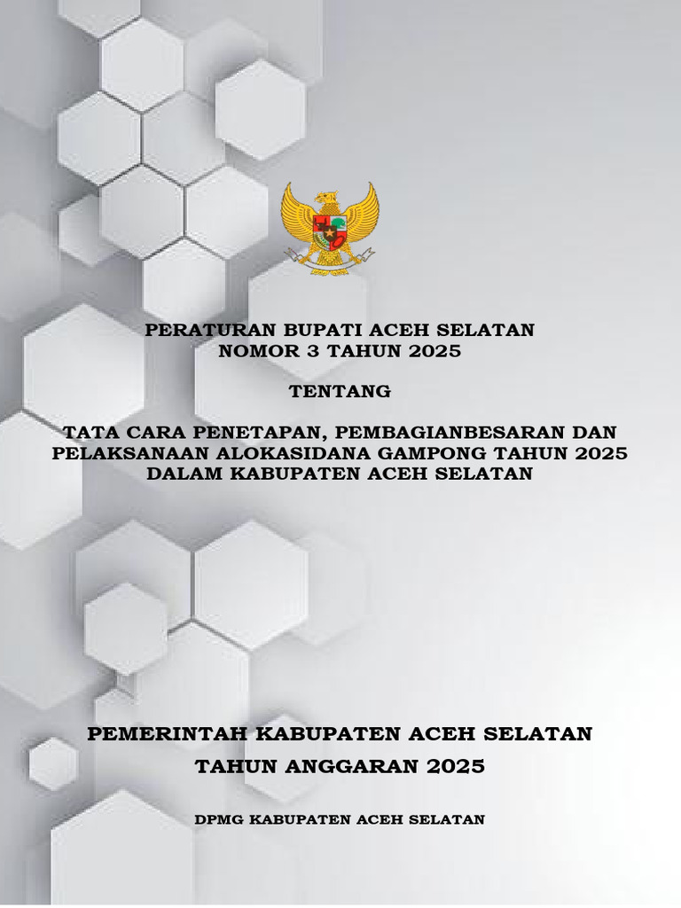 Perbup No 4 Tahun 2025 Tentang BHP Dan BHRD Ta. 2025 | PDF