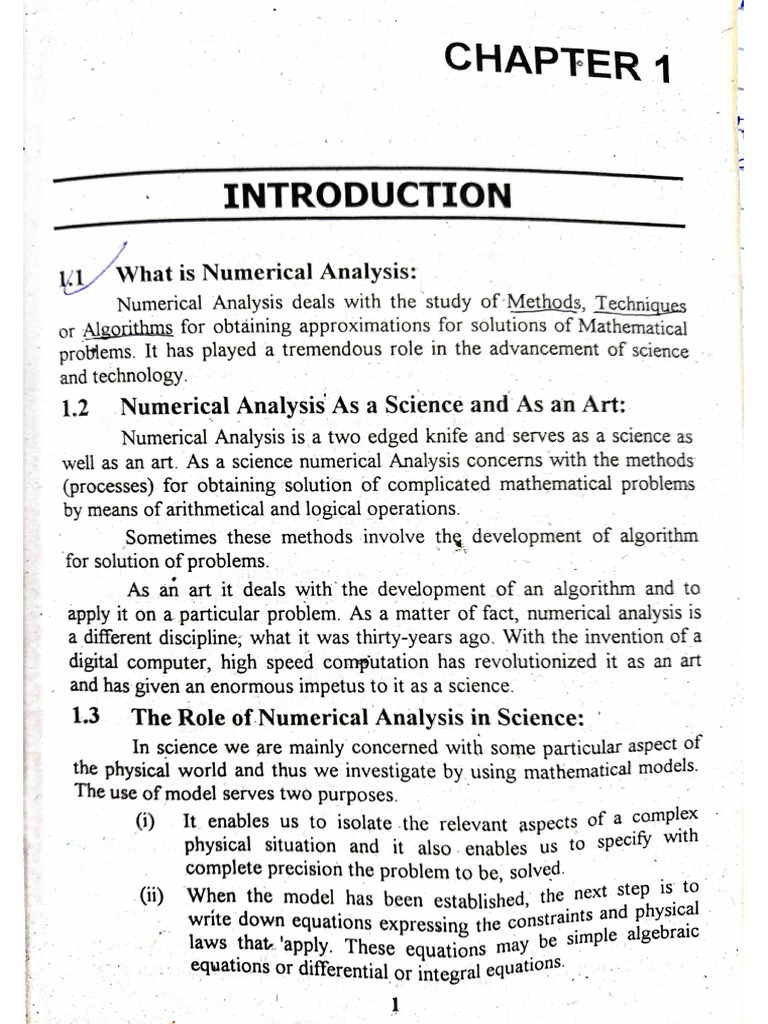 Chapter 1 Numerical Analysis | PDF