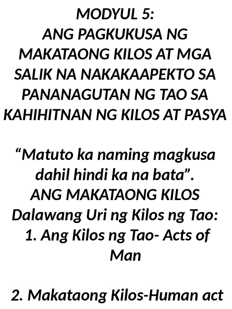 Modyul 5 - Esp 10 | PDF