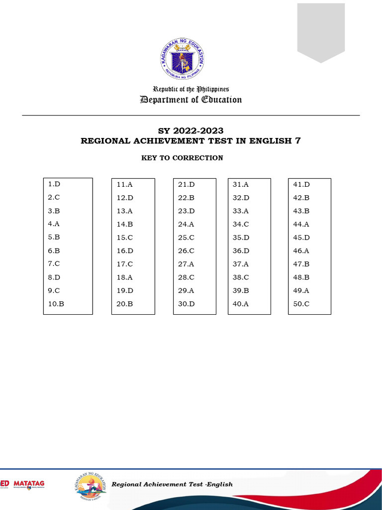 Key Grade 7 English | PDF