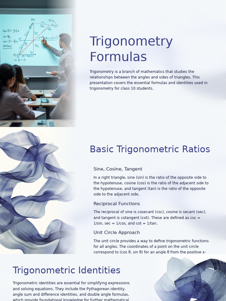 Trigonometry Formulas | PDF | Trigonometric Functions | Trigonometry