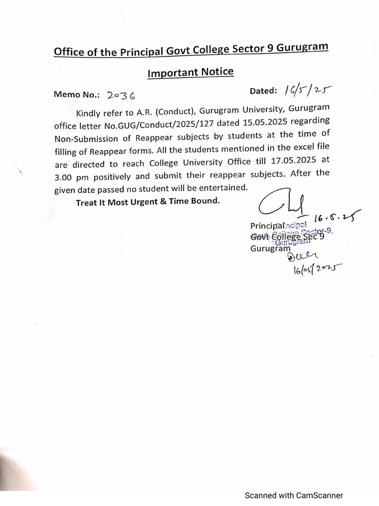 Imp. Notice Reappear | PDF