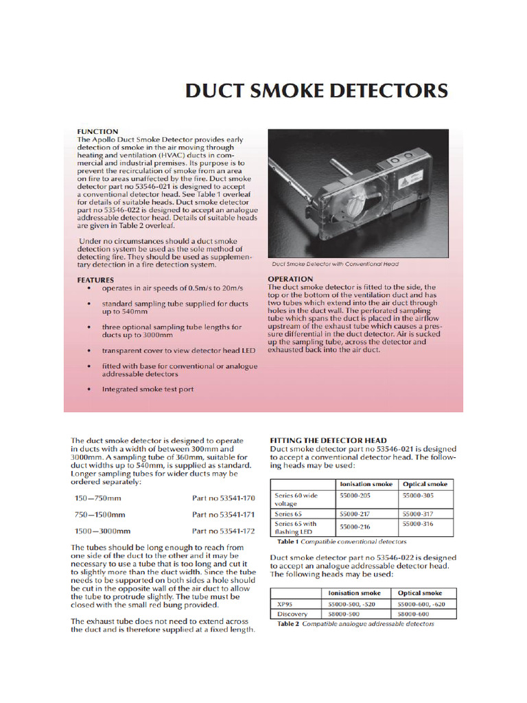 duct detector conventional | PDF