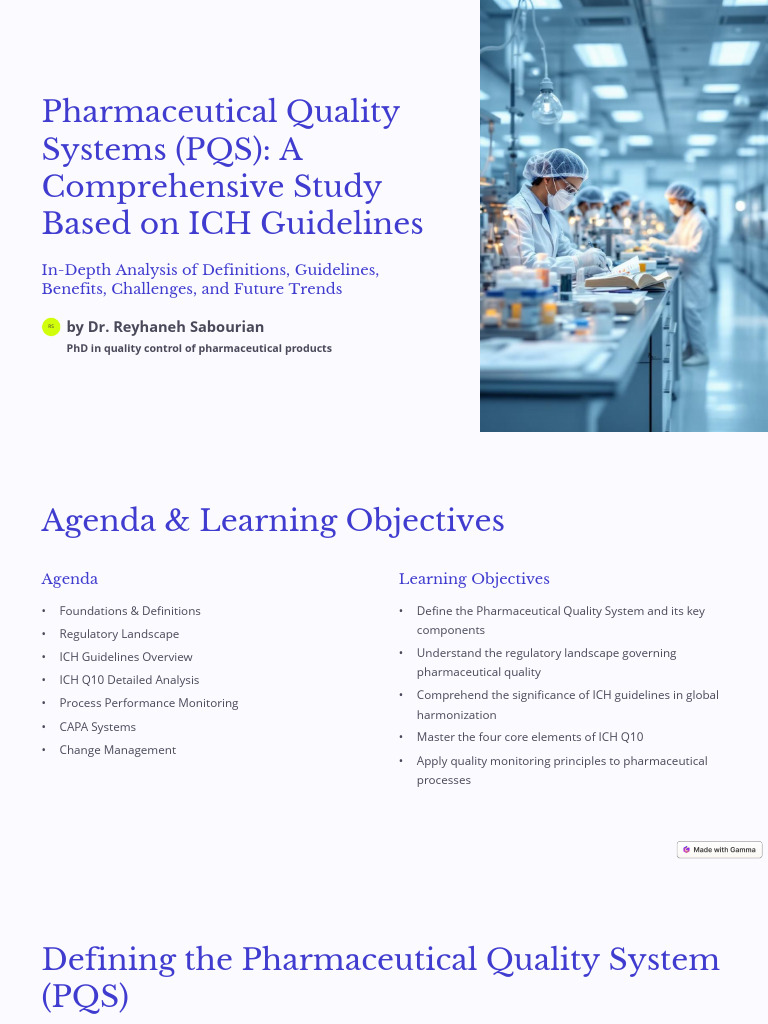 Pharmaceutical Quality Systems PQS | PDF | Verification And Validation ...