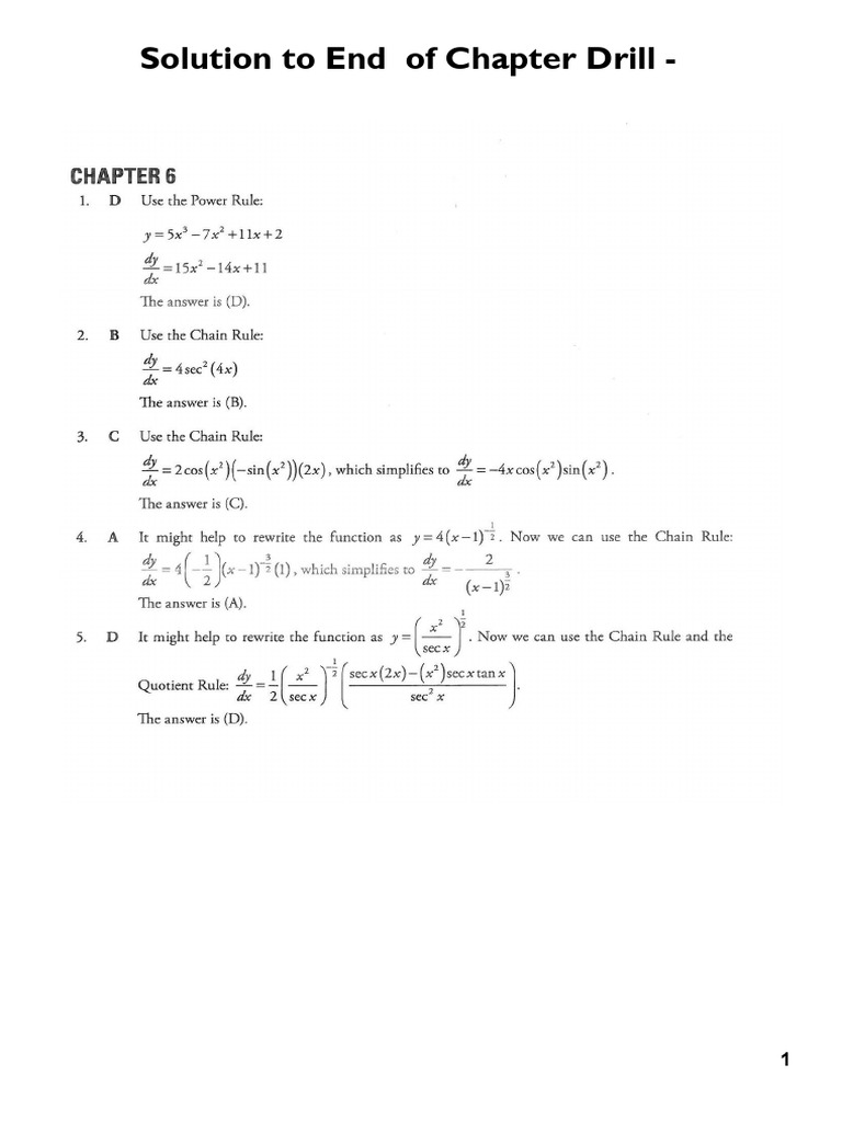 Solution To End of Chapter Drill - 4 | PDF