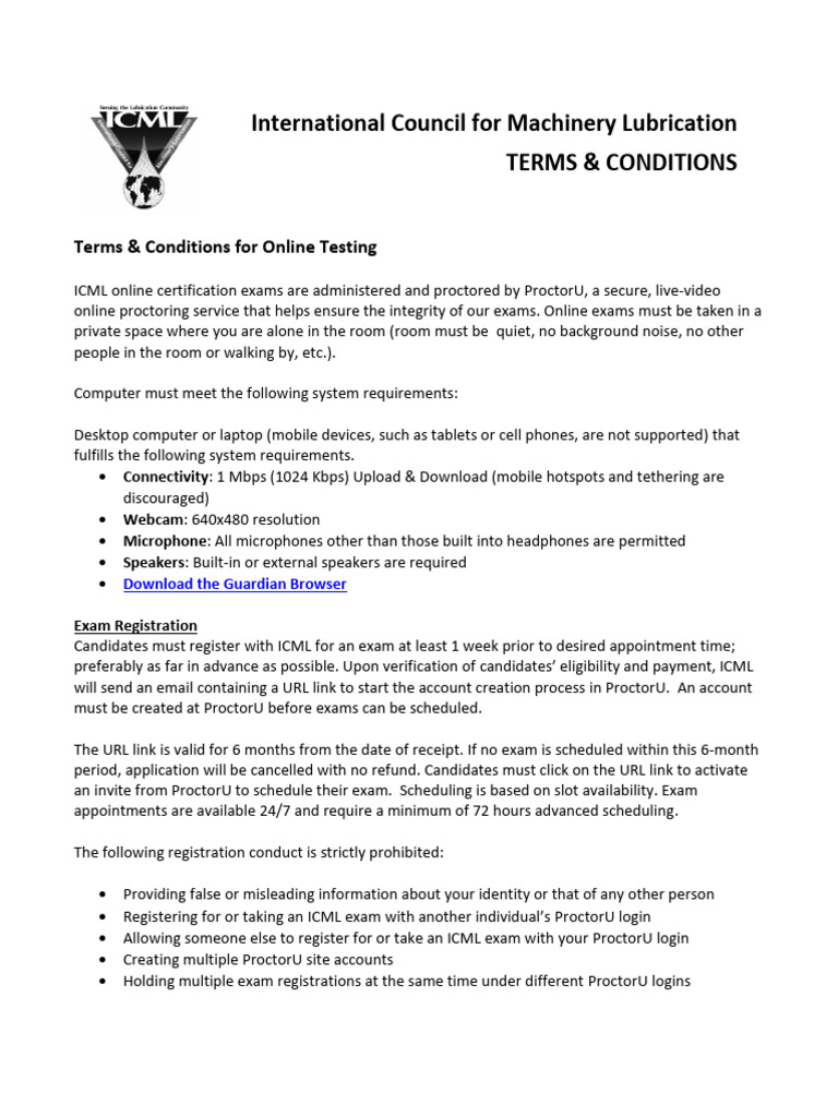 ICML Terms and Conditions For Online Testing English | PDF | Credit Card