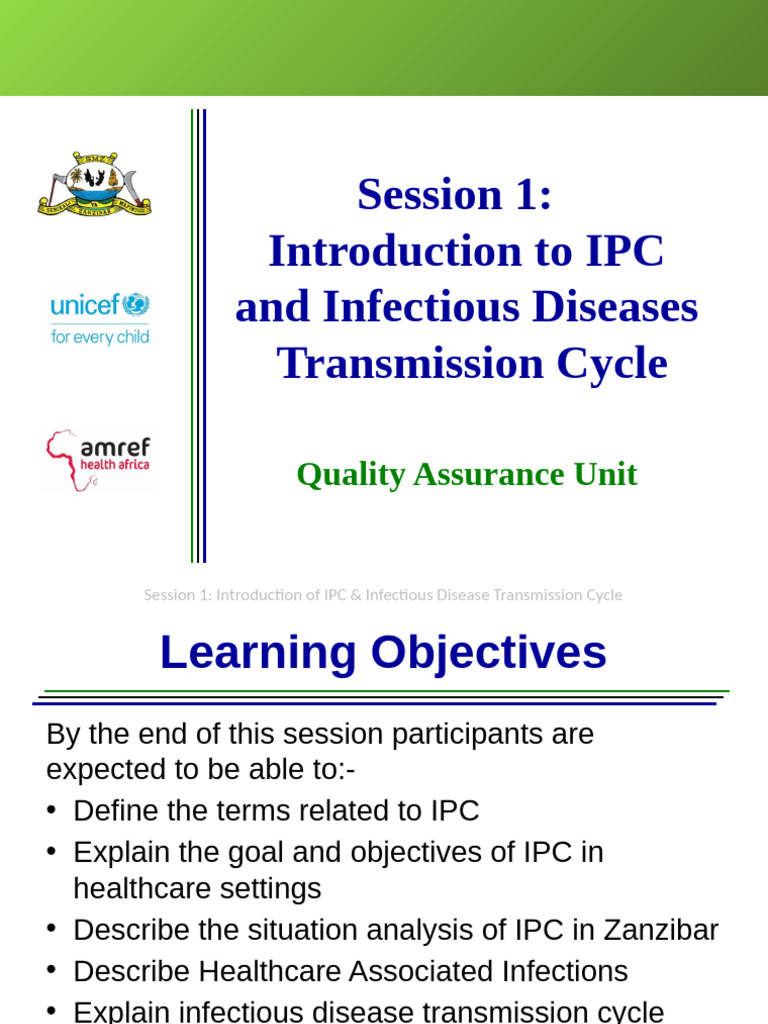 Session 1 Introduction To IPC | PDF | Infection | Medicine