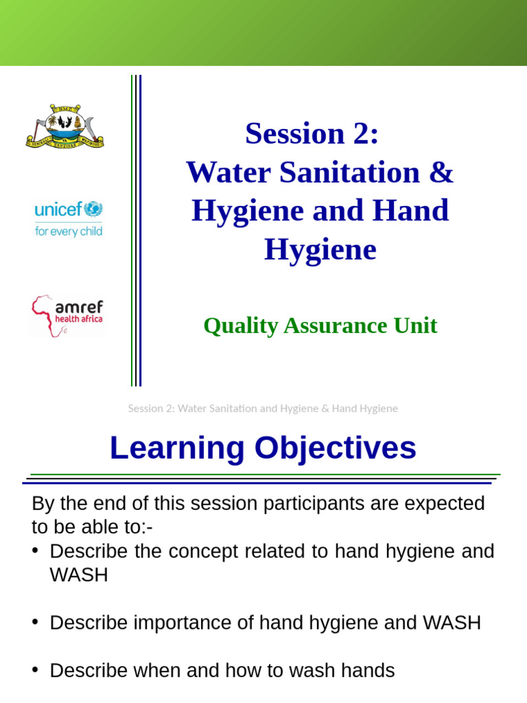 WASH and Hand Hygiene in Health Facilities | PDF | Hand Washing | Wash