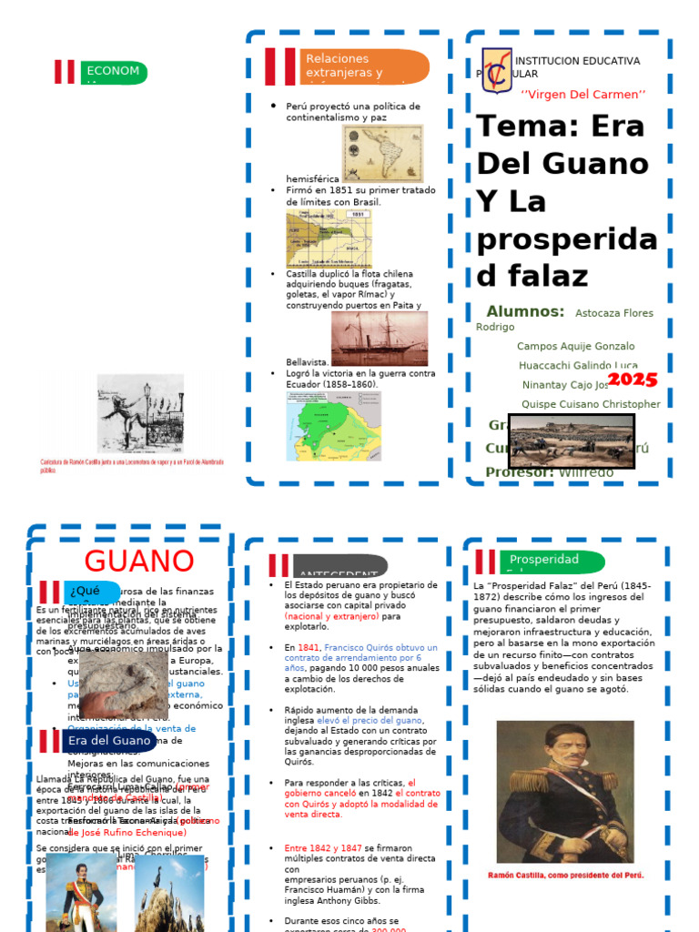 Triptico Historia Del Peru | PDF | Perú | Economias