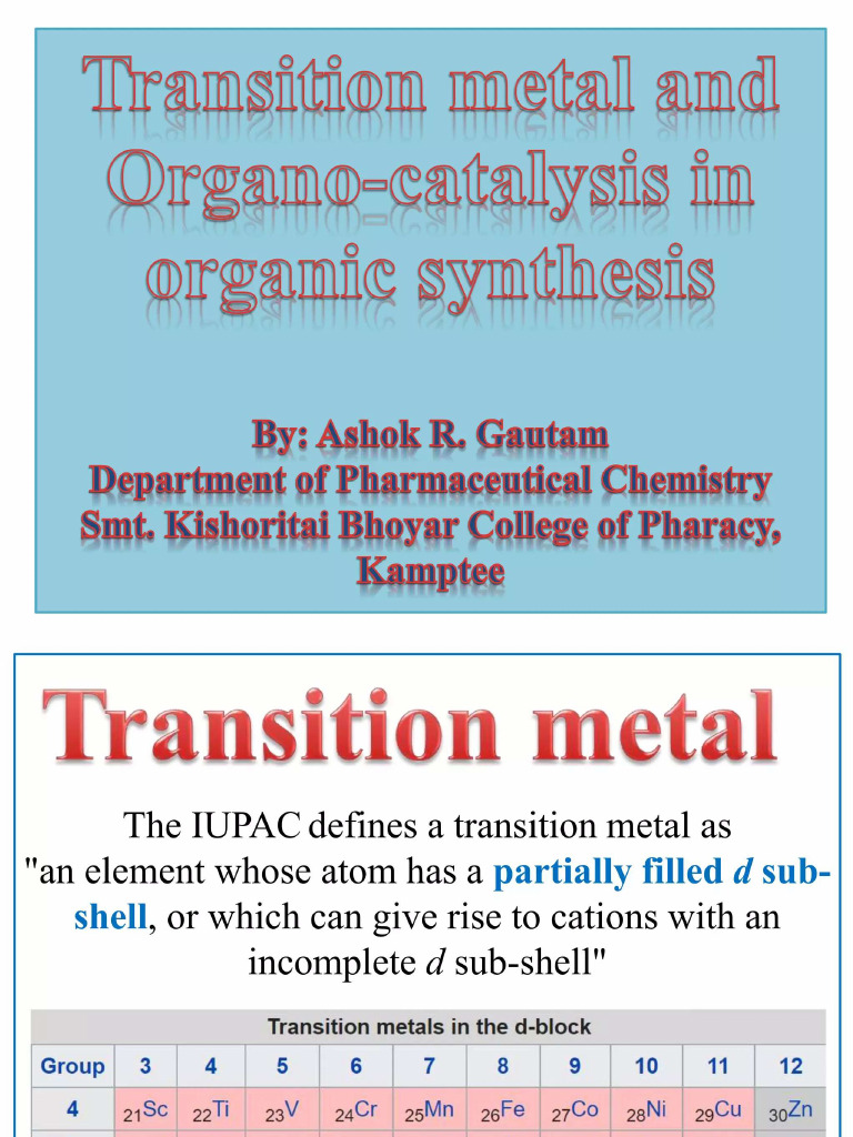 Transition Metal Reactions | PDF