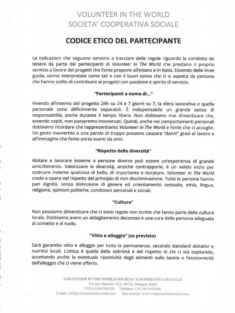Codice Etico | PDF