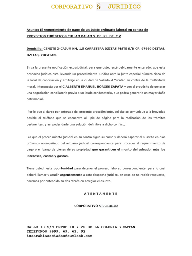 Formato-Para Cobro Editado | PDF