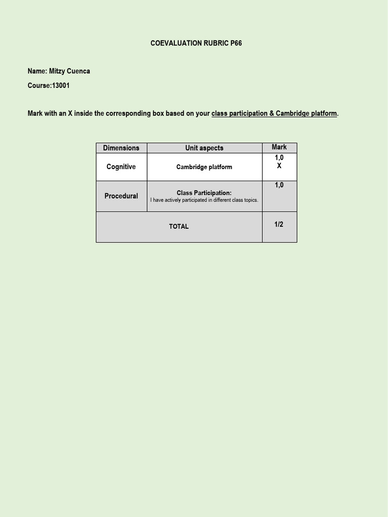 COEVALUATION P66 | PDF