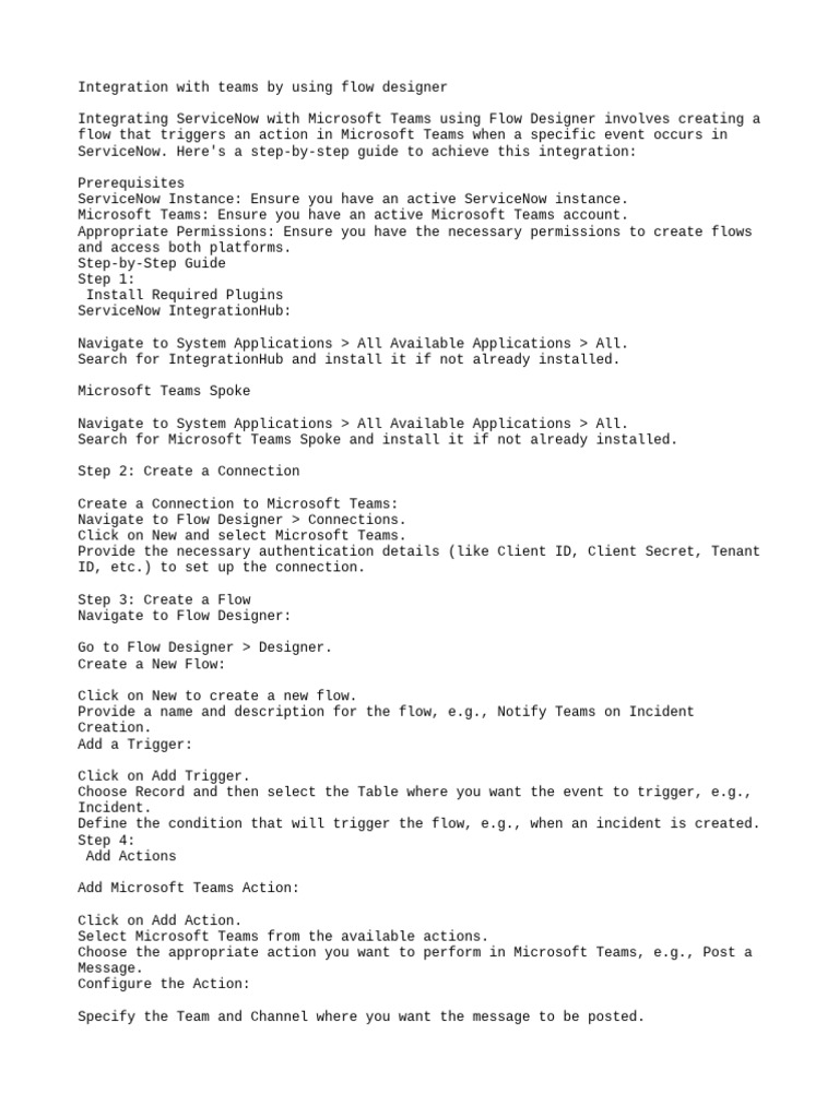Integration With Teams by Using Flo | PDF | Software Engineering | Computer Science