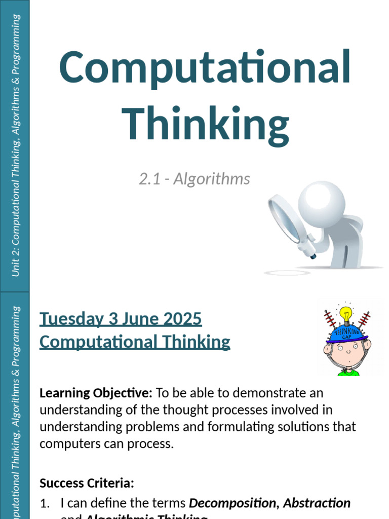 21_ComputationalThinking | PDF | Thought | Applied Mathematics