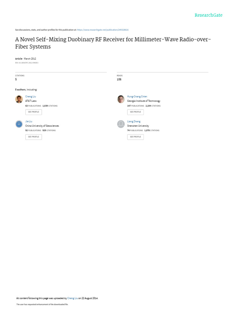 A_Novel_Self-Mixing_Duobinary_RF_Receiver_for_Mill | PDF | Modulation ...