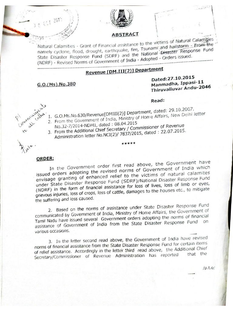 SDRF Guidelines GO 380 | PDF