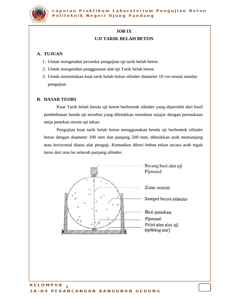 Job Ix Uji Tarik Belah Acc (Sai) | PDF