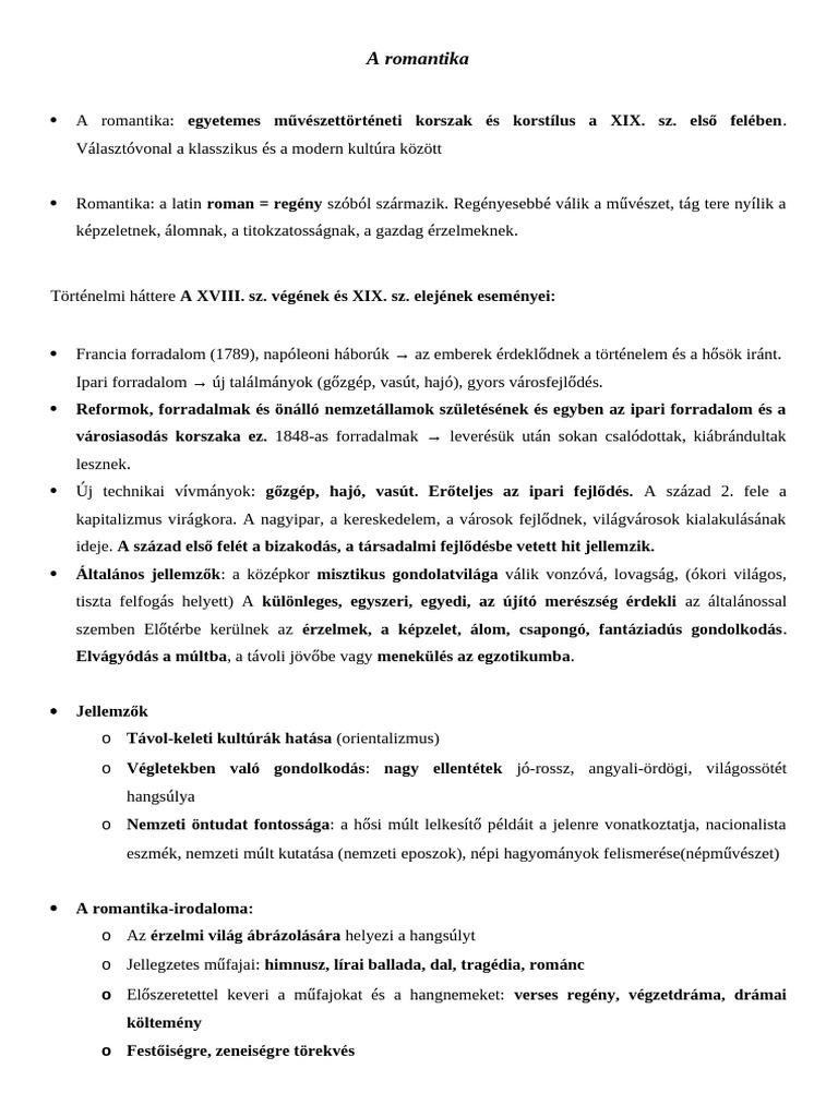 A Romantika | PDF